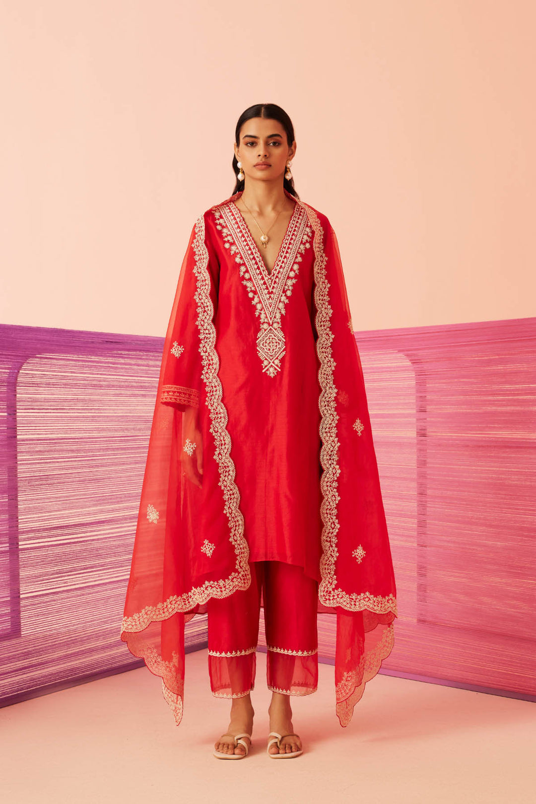 Awakening Asymmetrical Kurta Set – Sureena Chowdhri