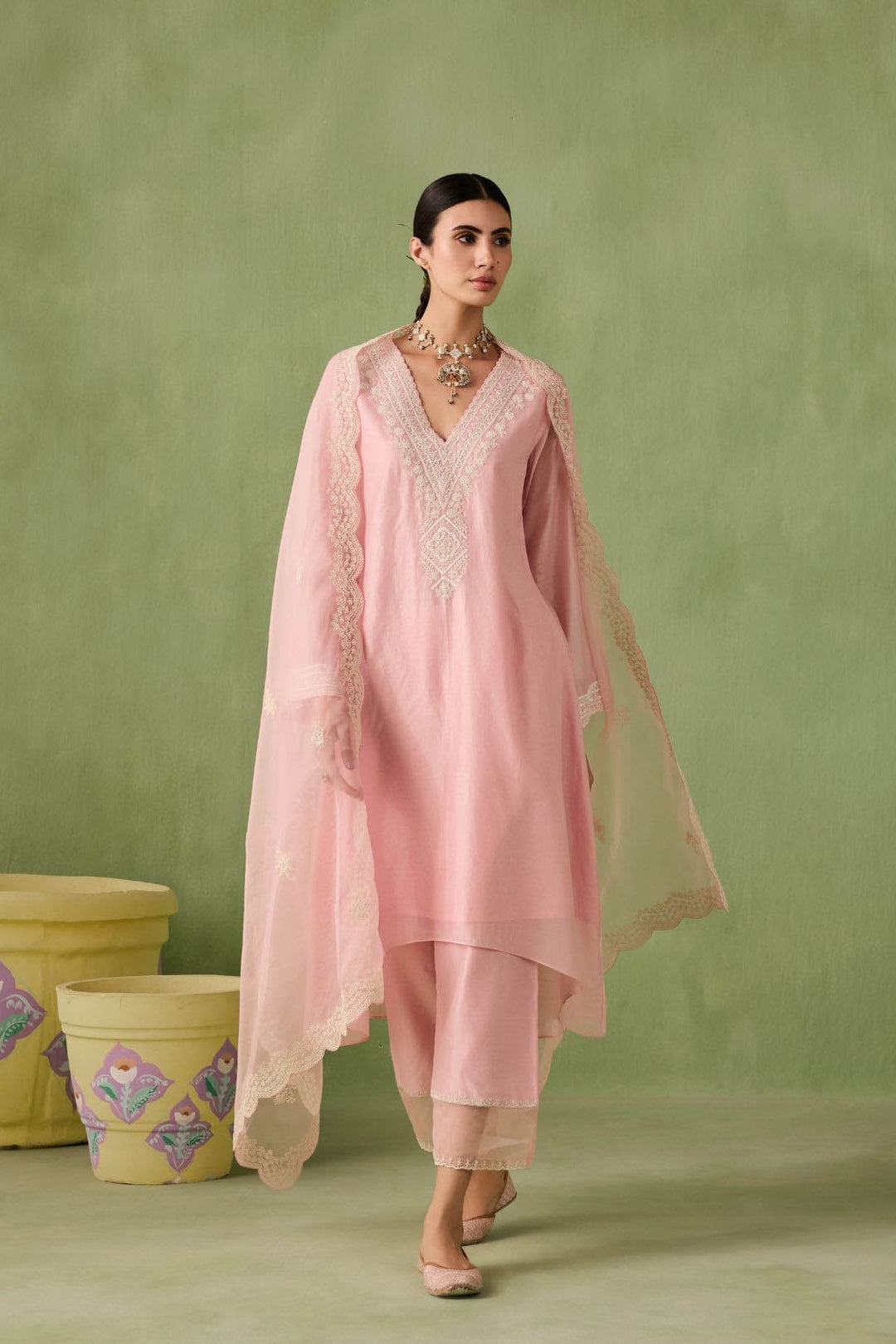 Awakening Asymmetrical Kurta Set – Sureena Chowdhri